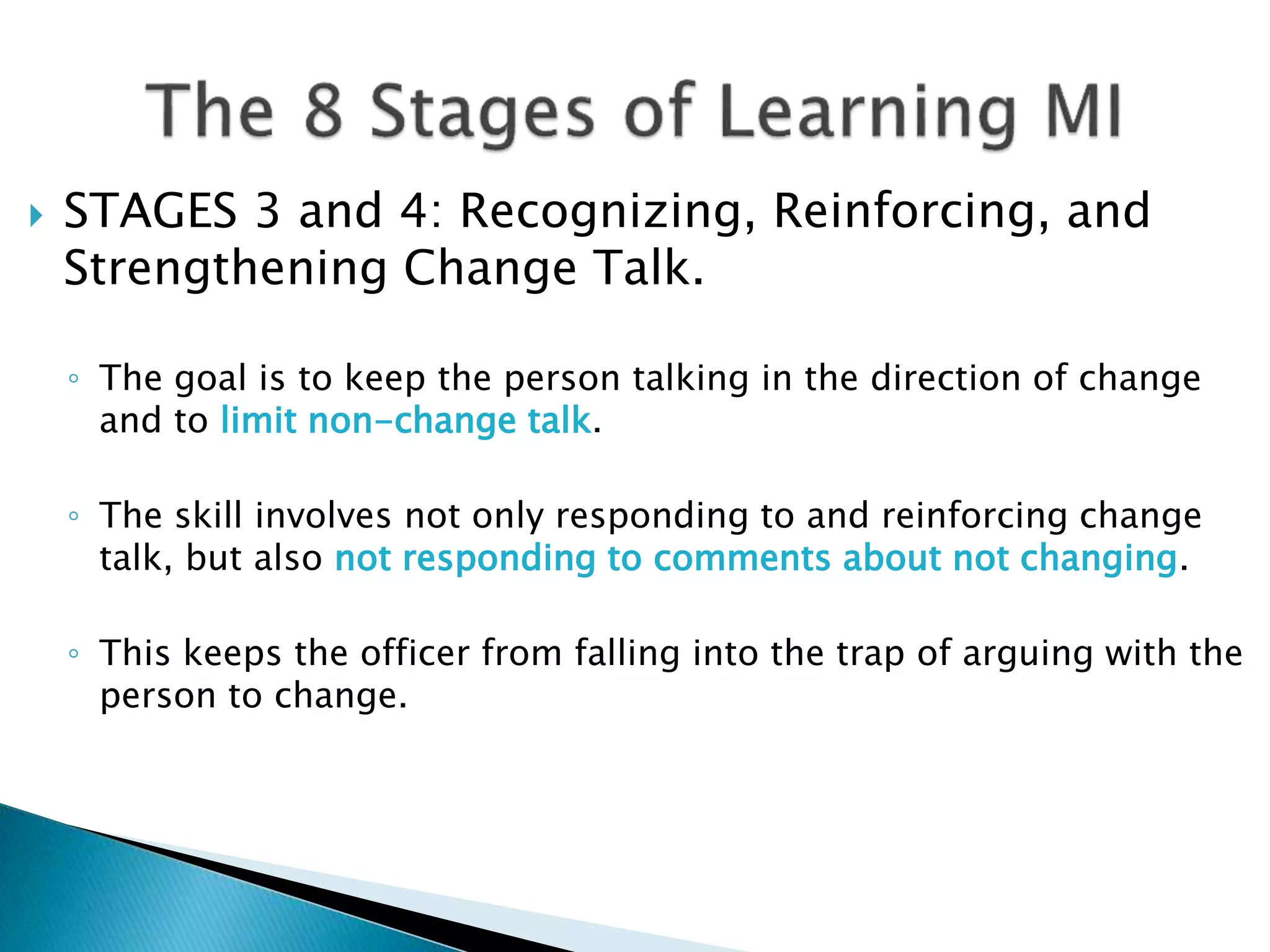 Motivational interviewing training in criminal justice | PPTX