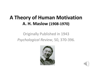 Motivational learning theories final | PPT