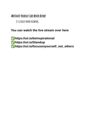 Motivational message | PDF