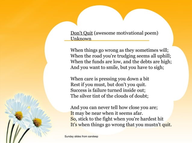 Motivational Poems | PPT