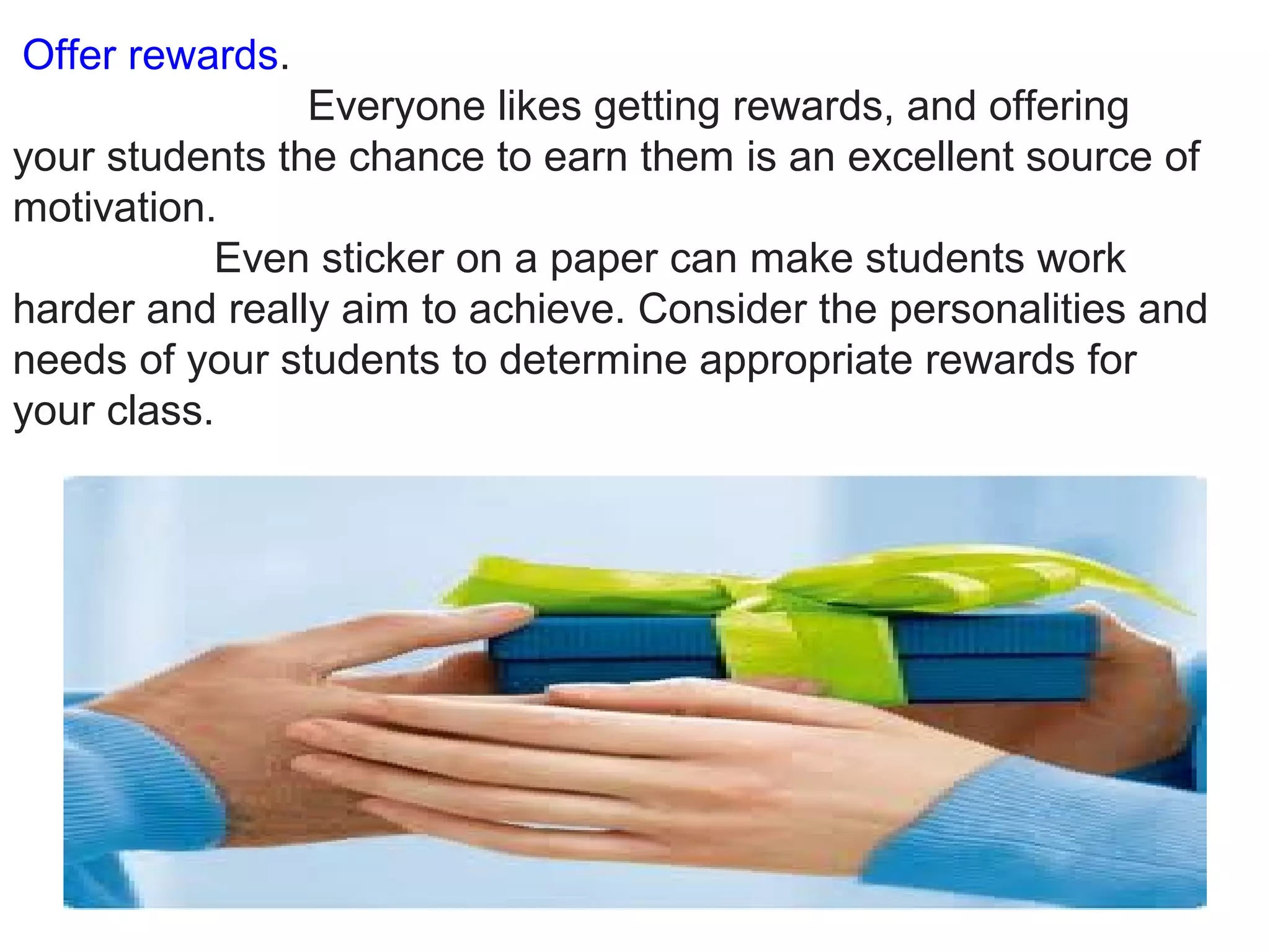 Motivational skills for teachers | PPT