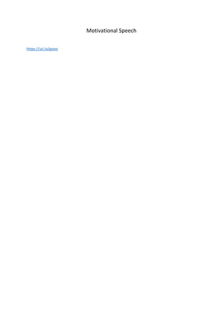 Motivational Speech Pdf