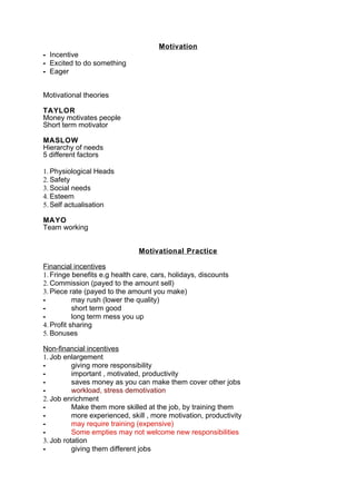 Motivational strategies | RTF | Career Advice | Careers