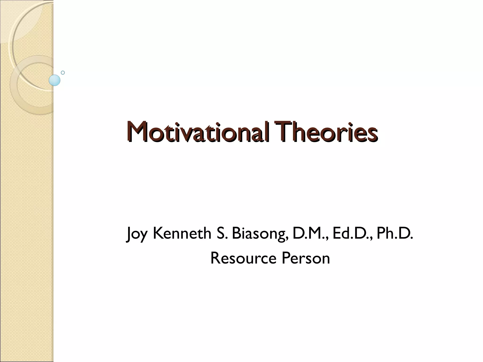 Motivational Theories | PPT