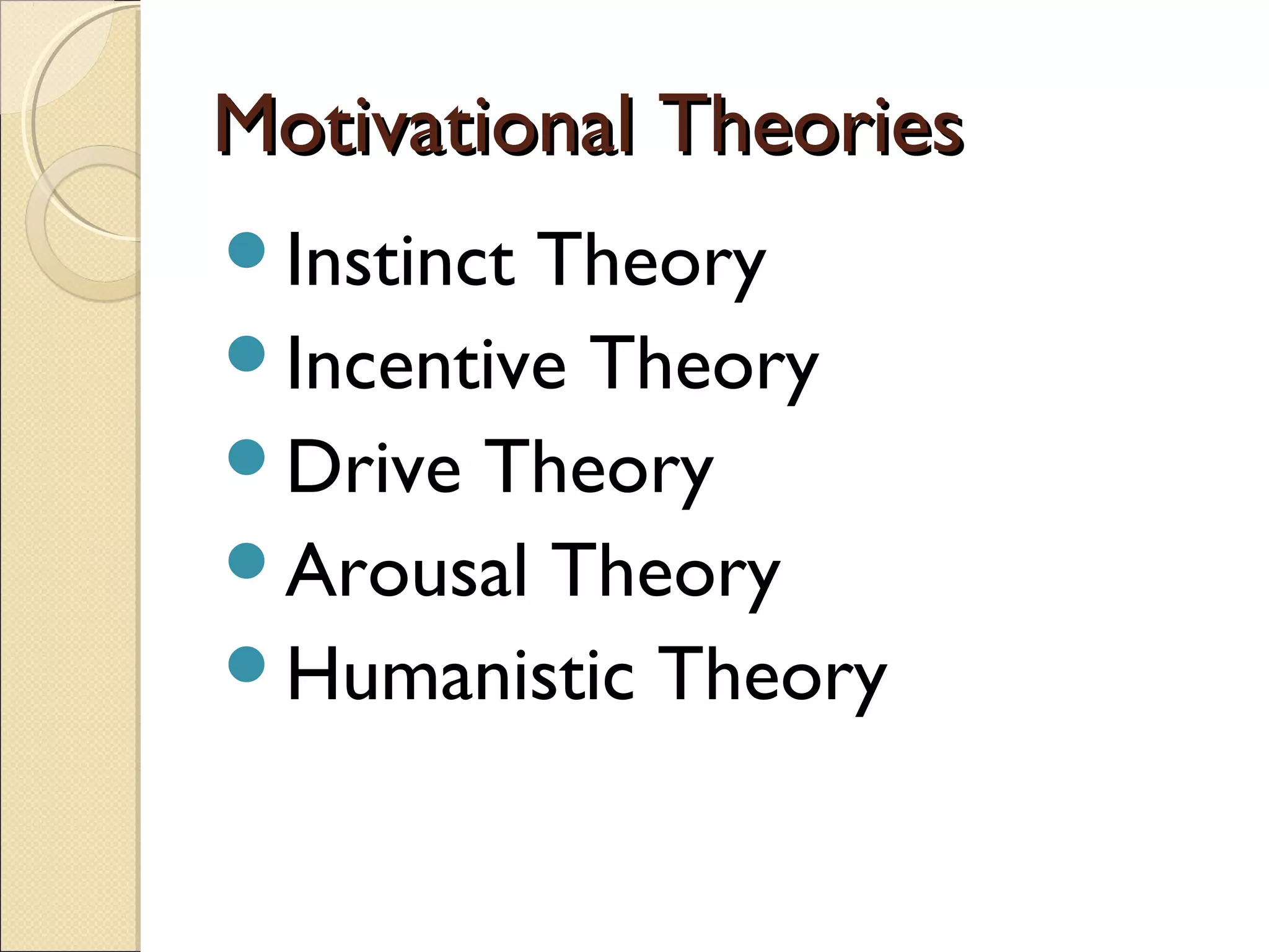 Motivational Theories | PPT