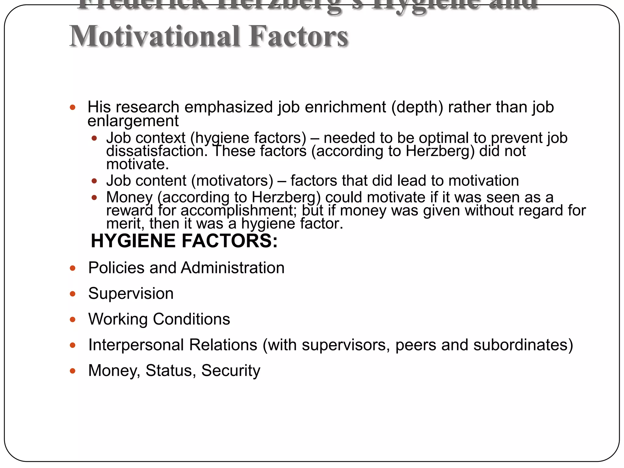 Motivational theories and their application on students’ | PPTX