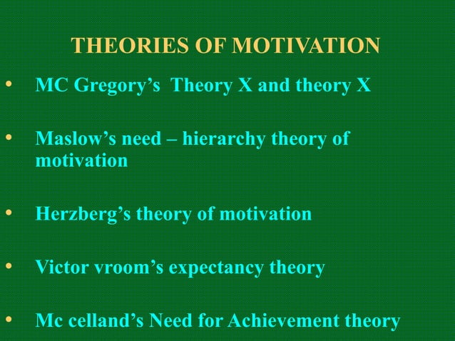 Motivational theory.ppt regarding motivation | PPT
