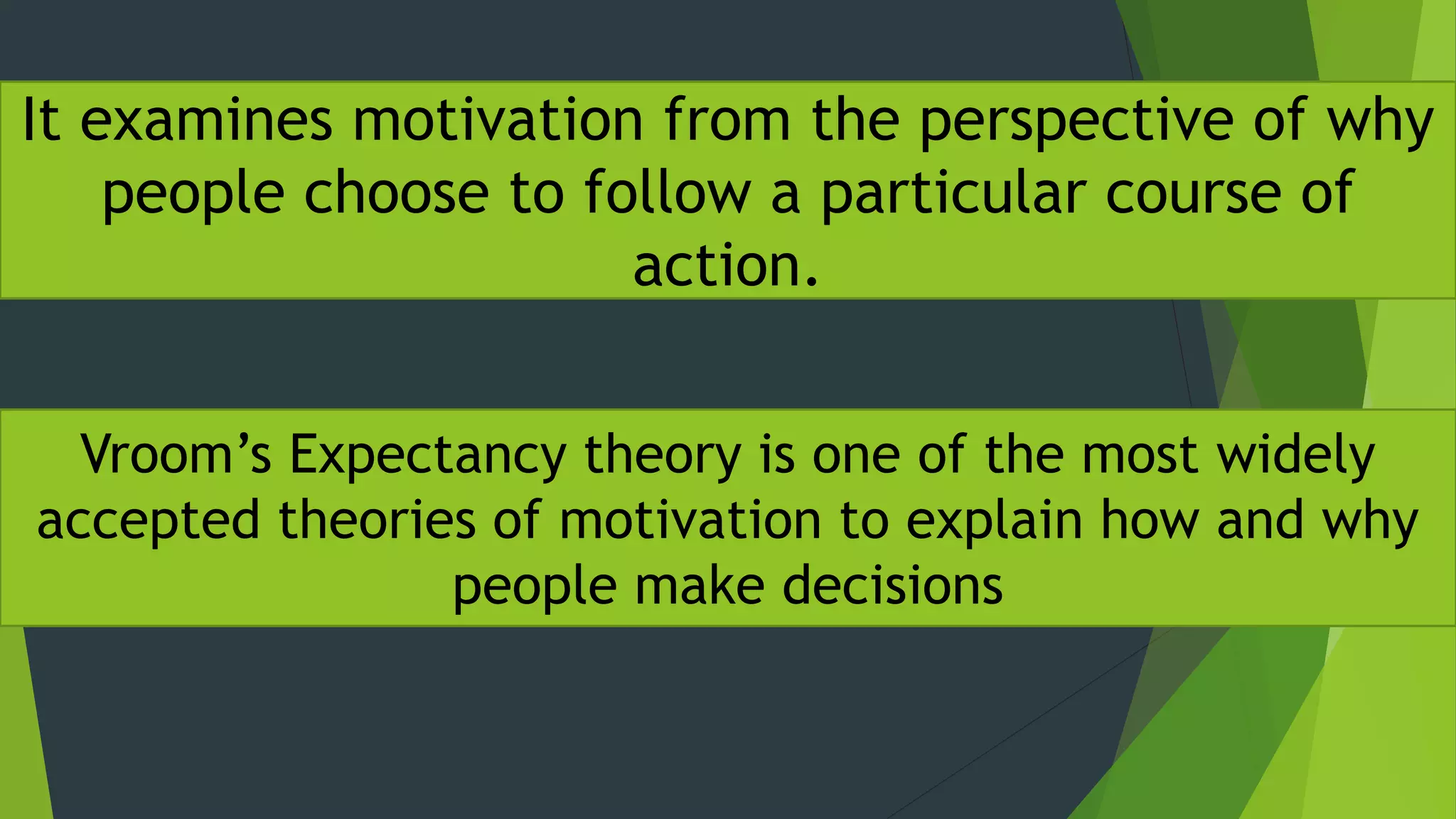 Motivational theory(vroom's) | PPTX