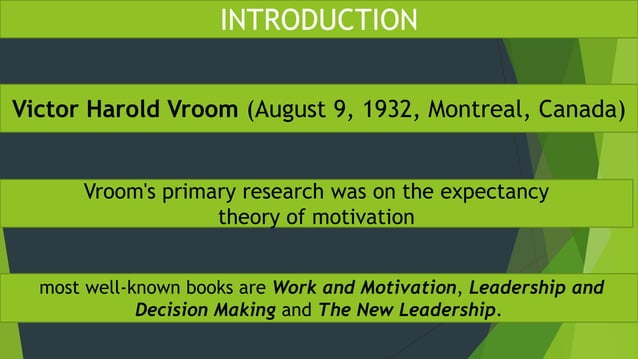 Motivational theory(vroom's) | PPT