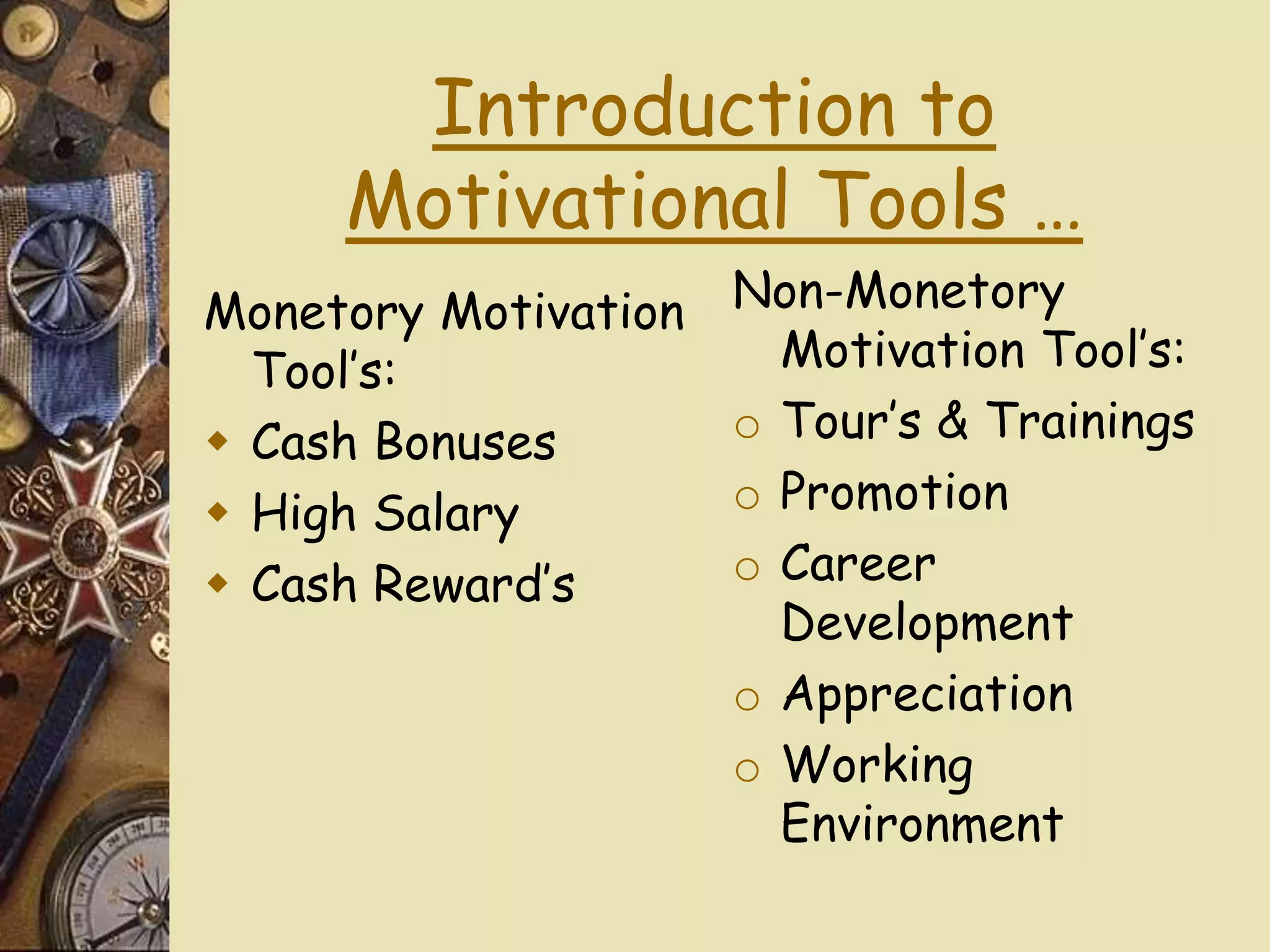 Motivational tools in pc by m.hashaam | PPTX