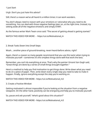 Motivational video | PDF