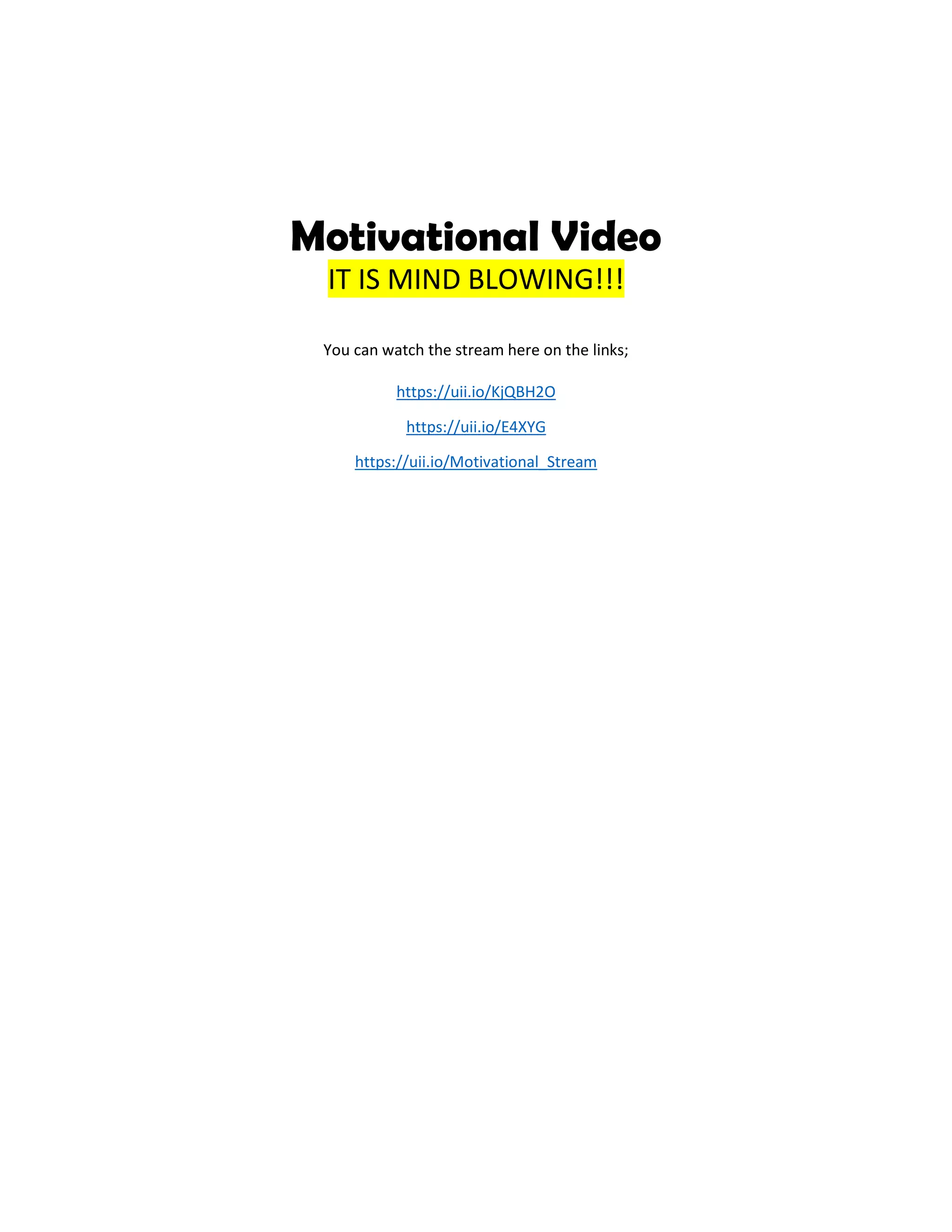 Motivational video | PDF