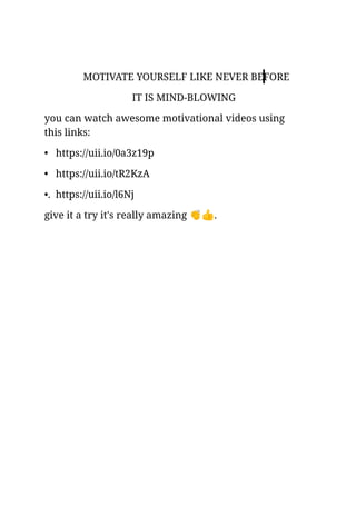 Motivational video links | PDF