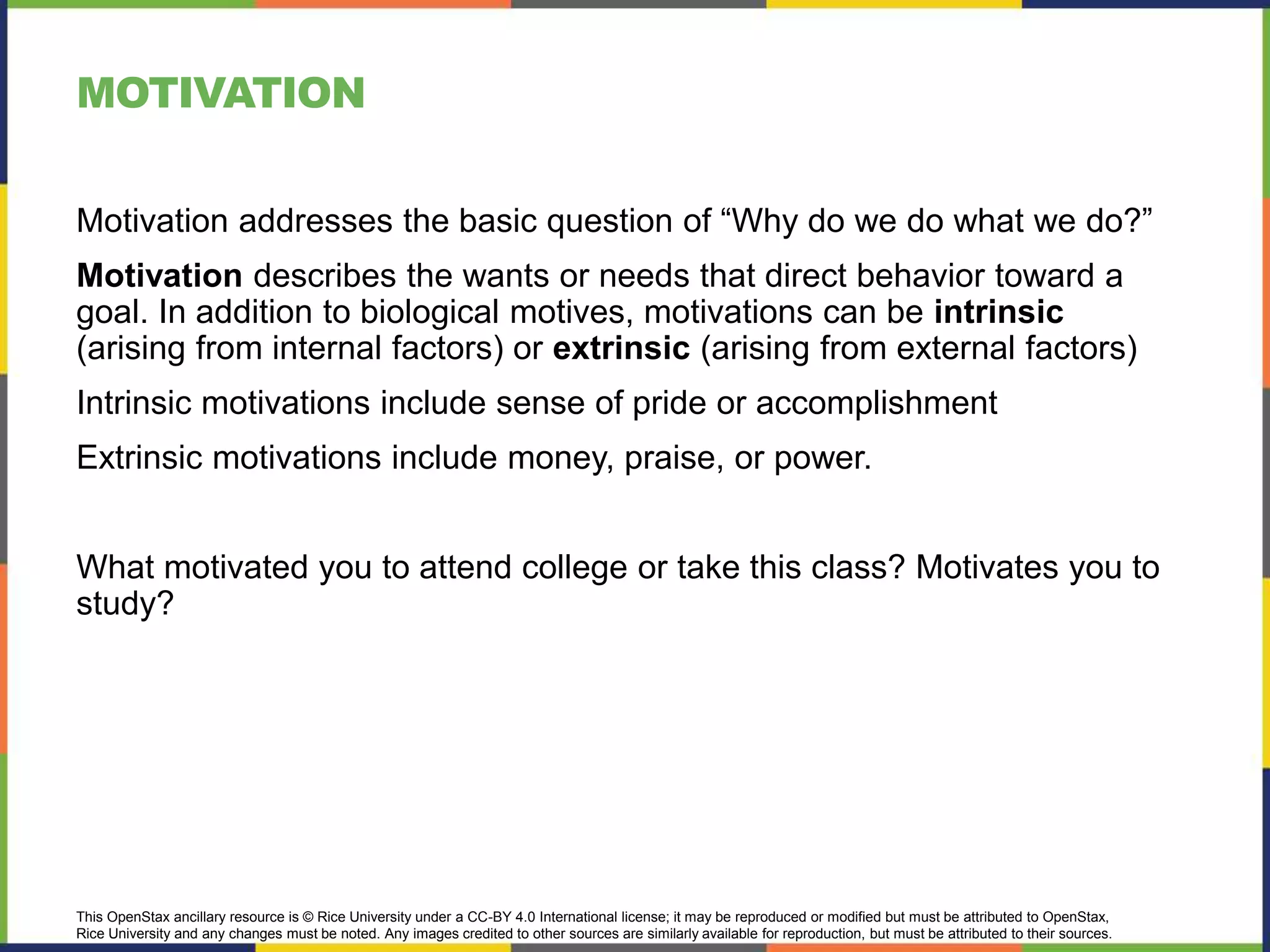 Motivation and emotion | PPTX