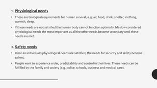 Motivation and hierarchy of needs ppt (1) | PPTX