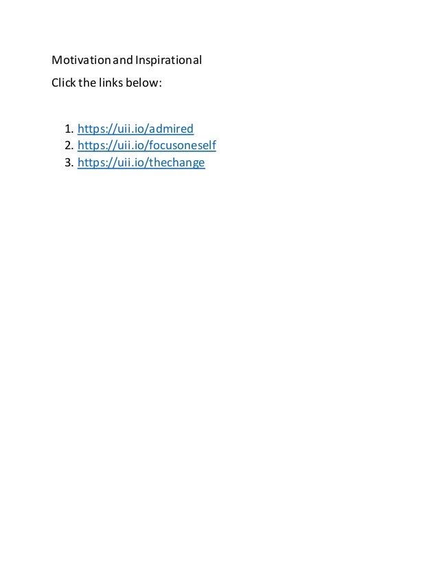 Motivation and inspirational | PDF