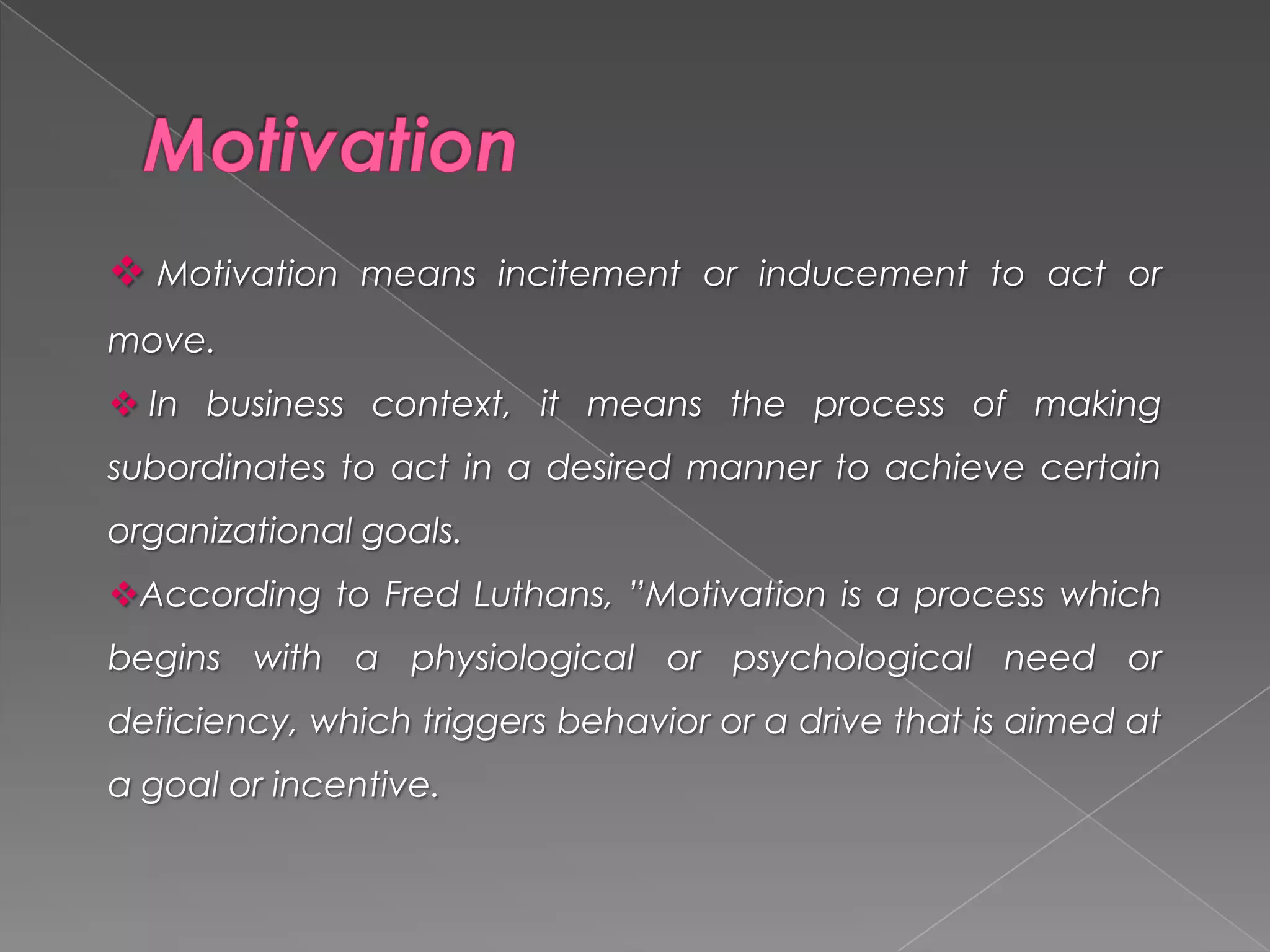 Motivation and leadership | PPTX