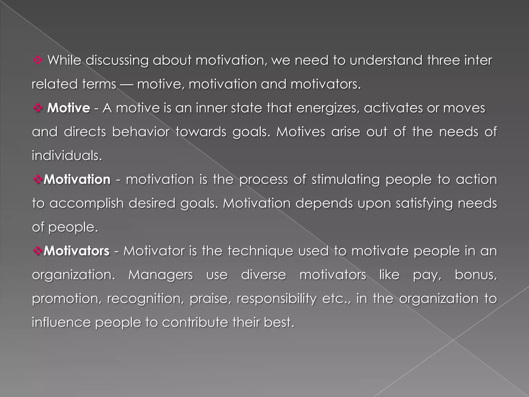 Motivation and leadership | PPTX