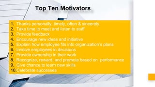 Motivation and leadership | PPT