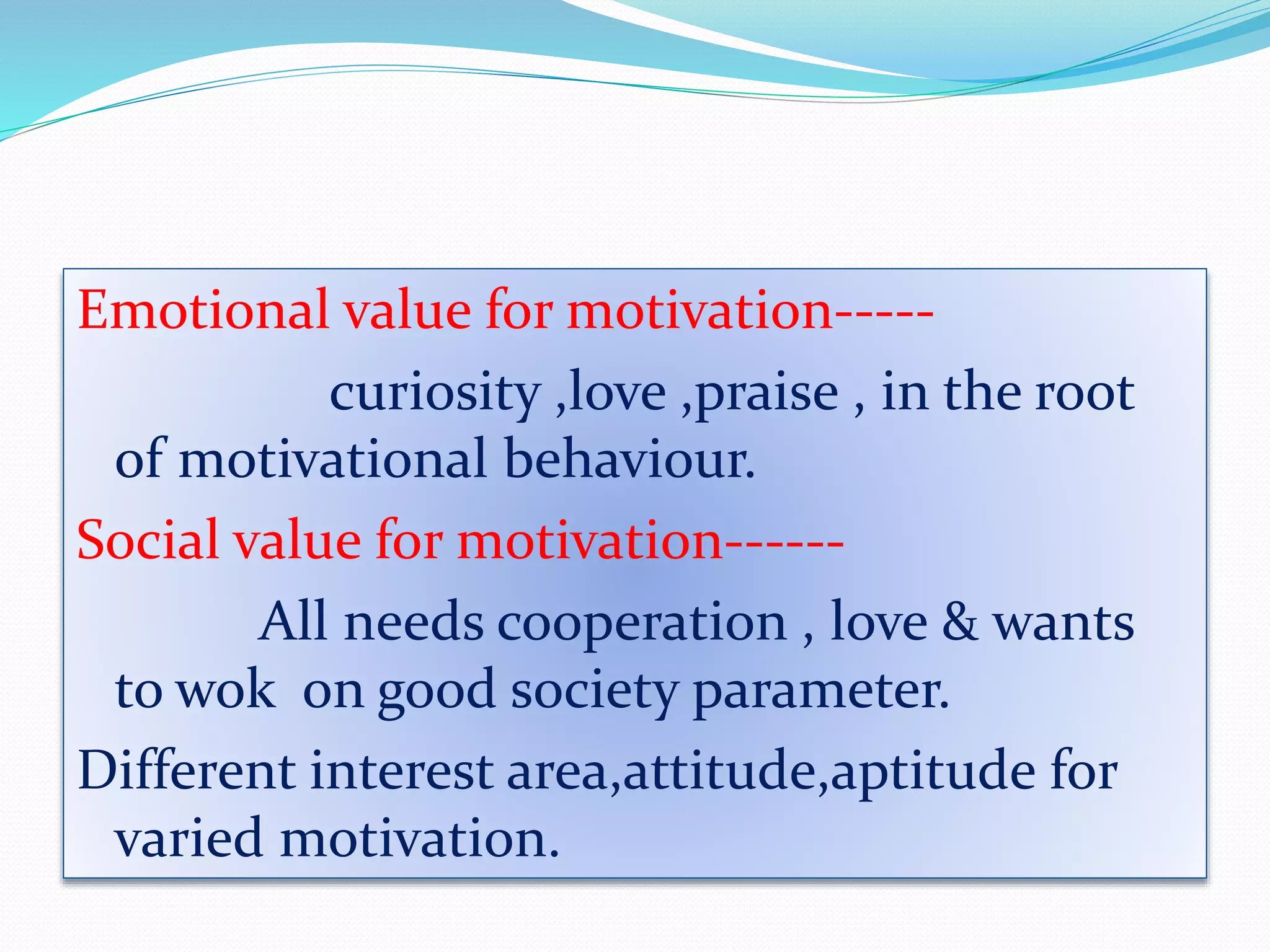 Motivation and learning ppt | PPTX