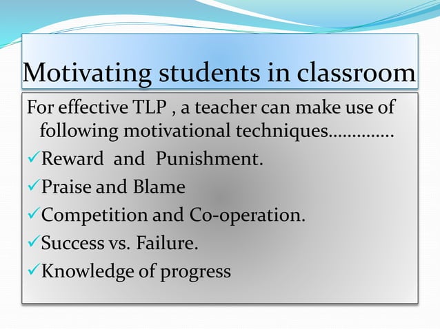 Motivation and learning ppt | PPTX