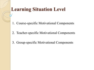 Motivation and motivating in the foreign language classroom | PDF ...