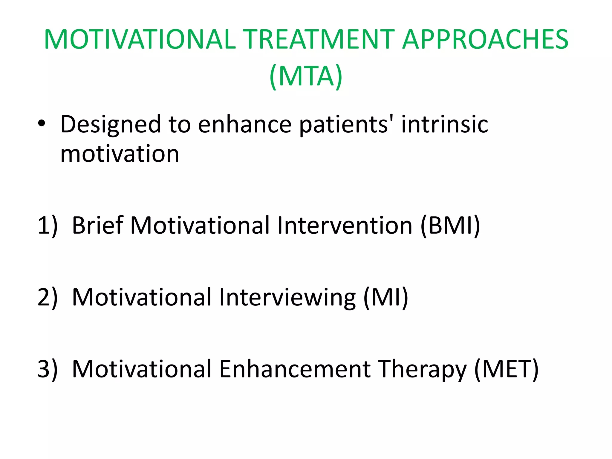 Motivation and motivational enhancement therapy | PPT