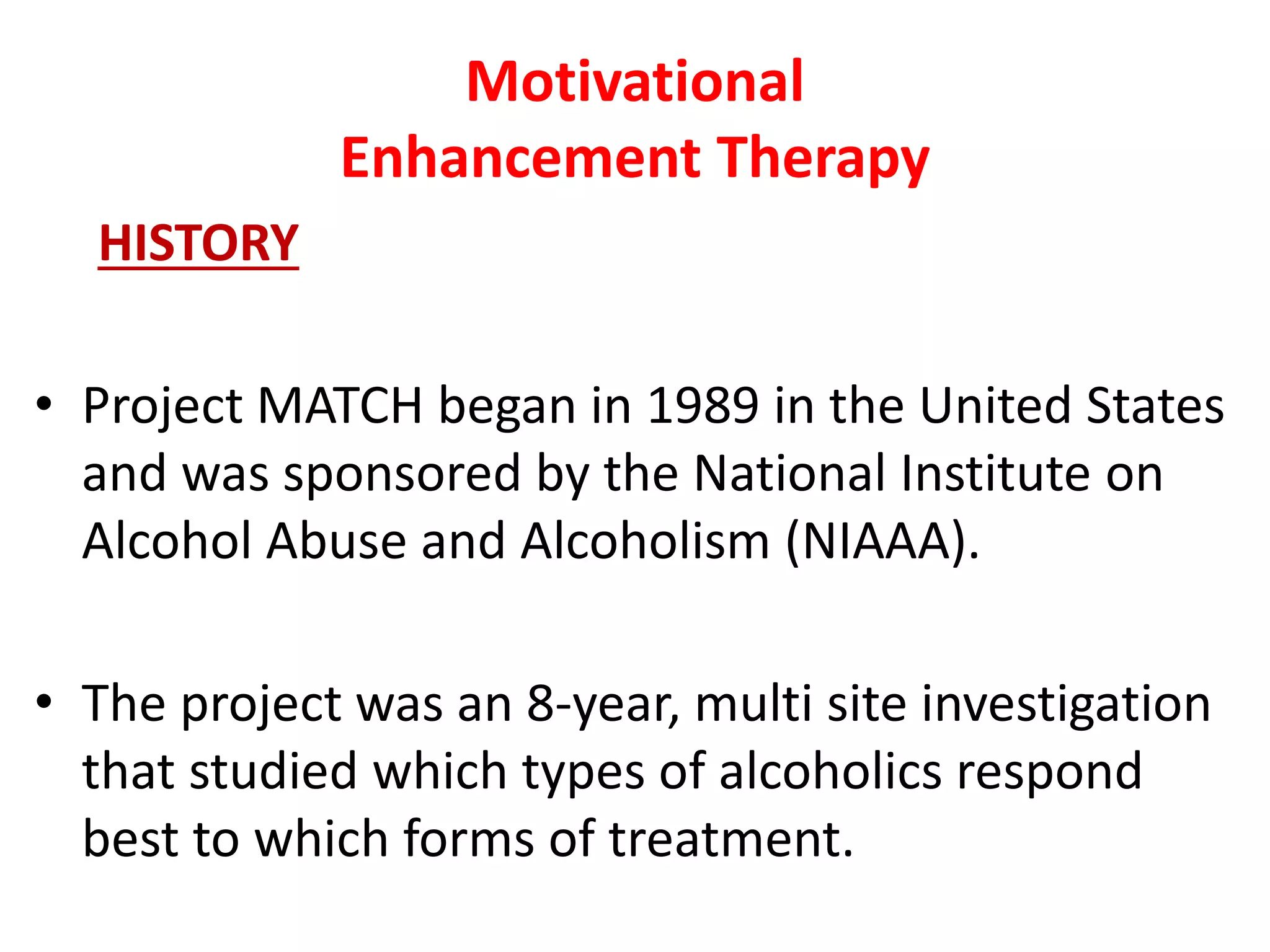 Motivation and motivational enhancement therapy | PPT