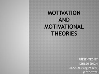 Motivation and Motivational Theories by Dinesh Singh.pptx