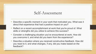 Motivation and Self-Assessment @ Work.pptx