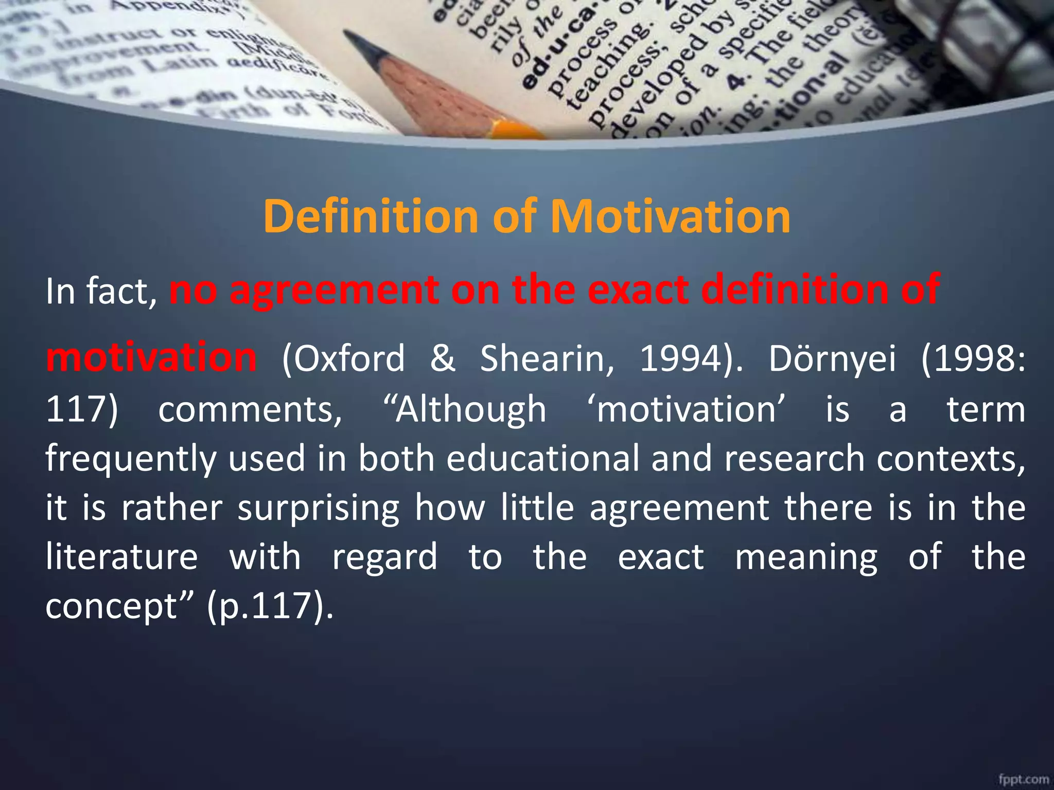 Motivation and self motivation | PPTX