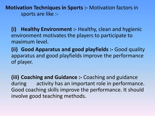 Motivation and sports | PPT
