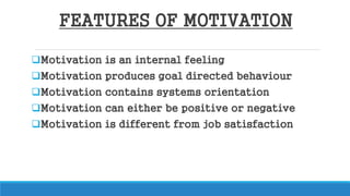 Motivation and theories of motivation | PPTX