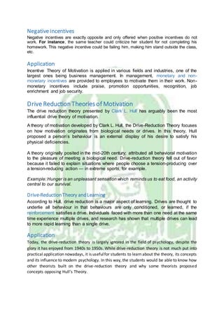 Motivation and theories of motivation | DOCX