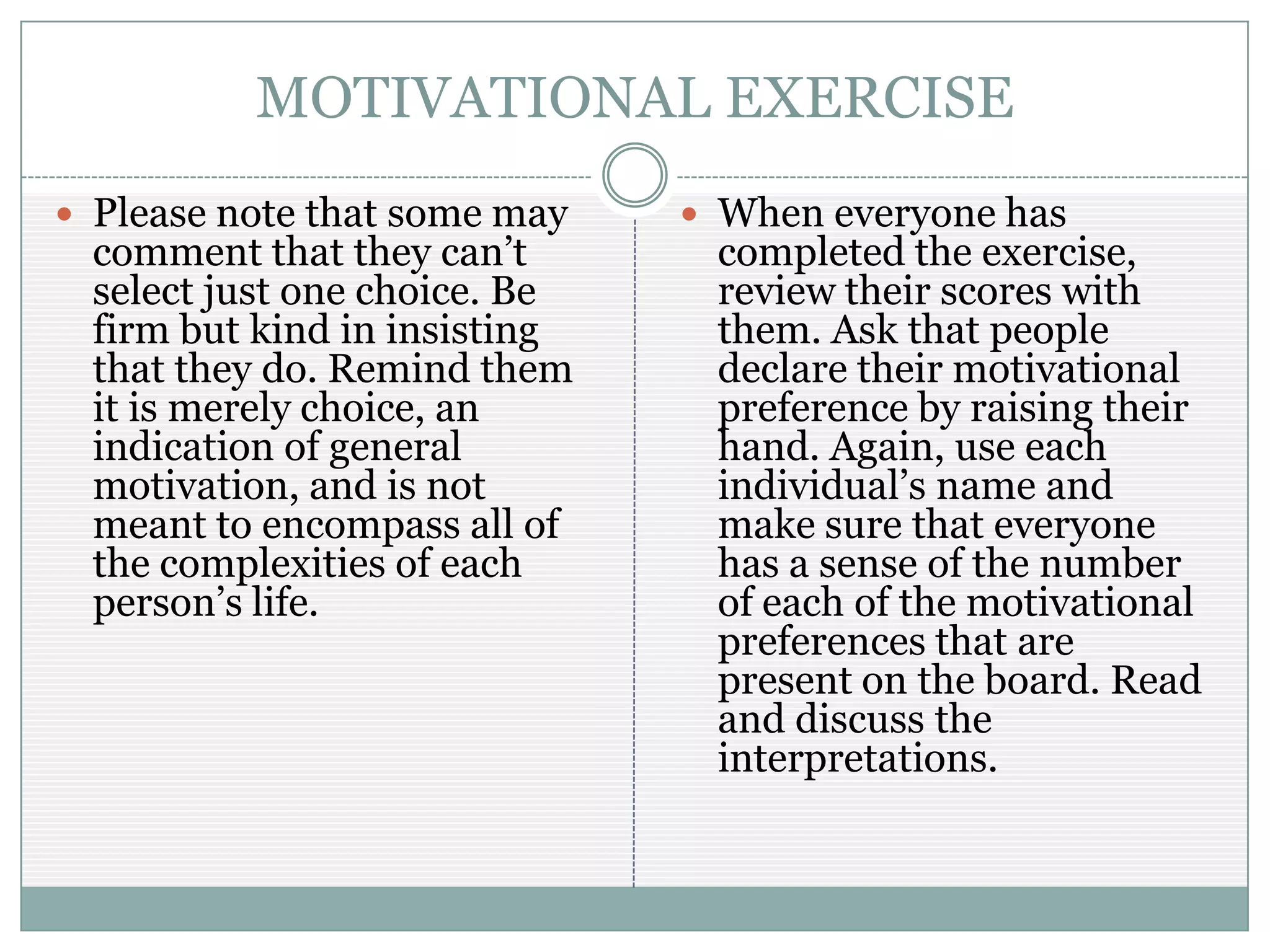 Motivation Assessment | PPTX