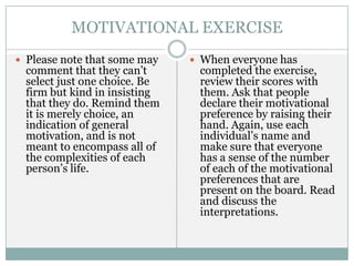 Motivation Assessment | PPTX