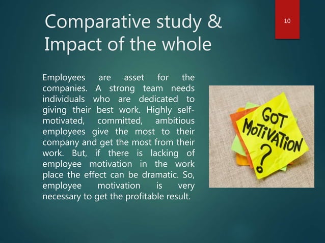 Motivation at Workplace - A Brief Understanding | PPT
