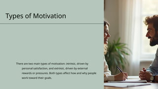 Motivation Basics .What is motivation? Maslow’s Hierarchy of Needs and ...