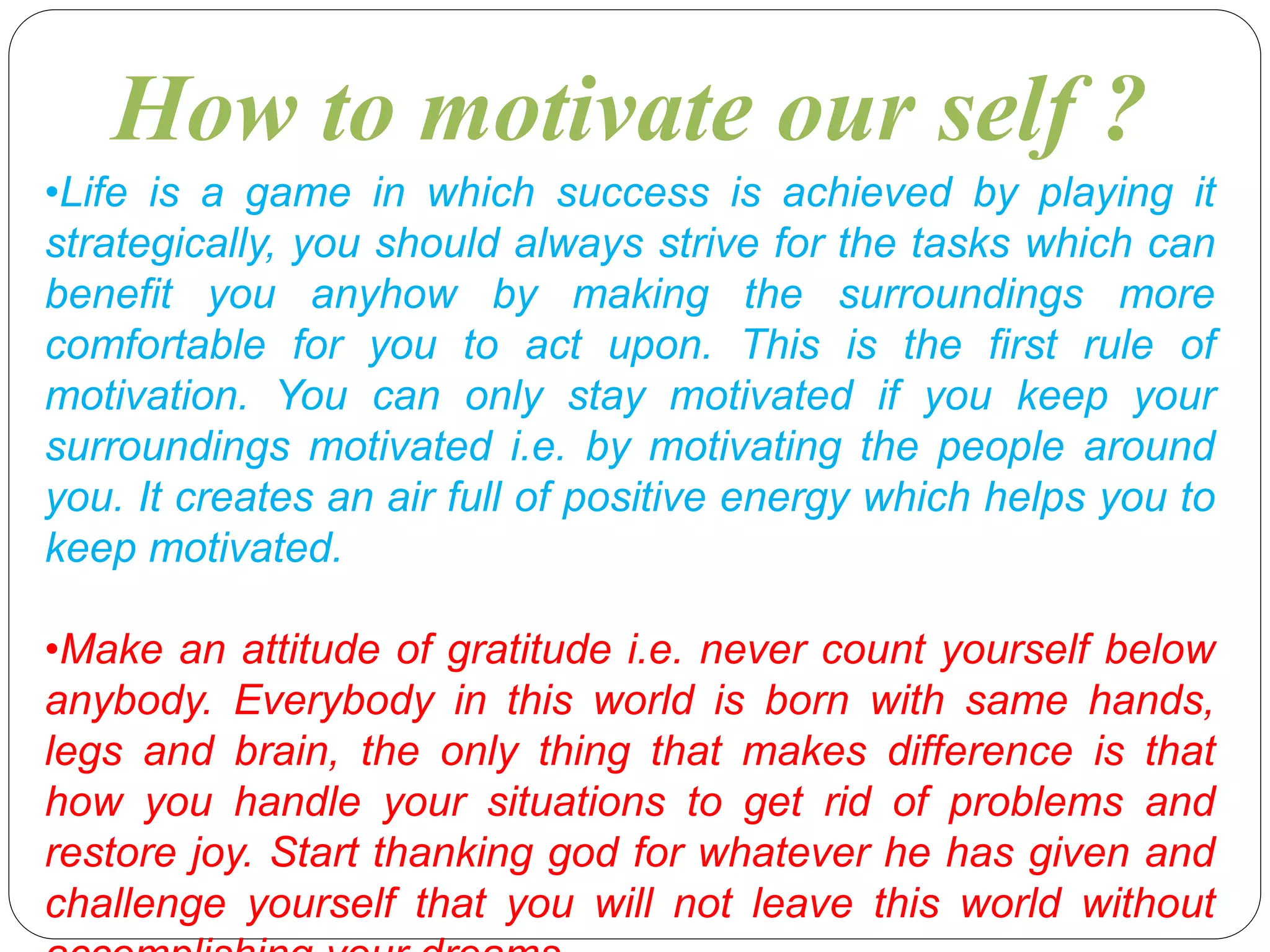 MOTIVATE YOURSELF-- eyes on goal... | PPTX