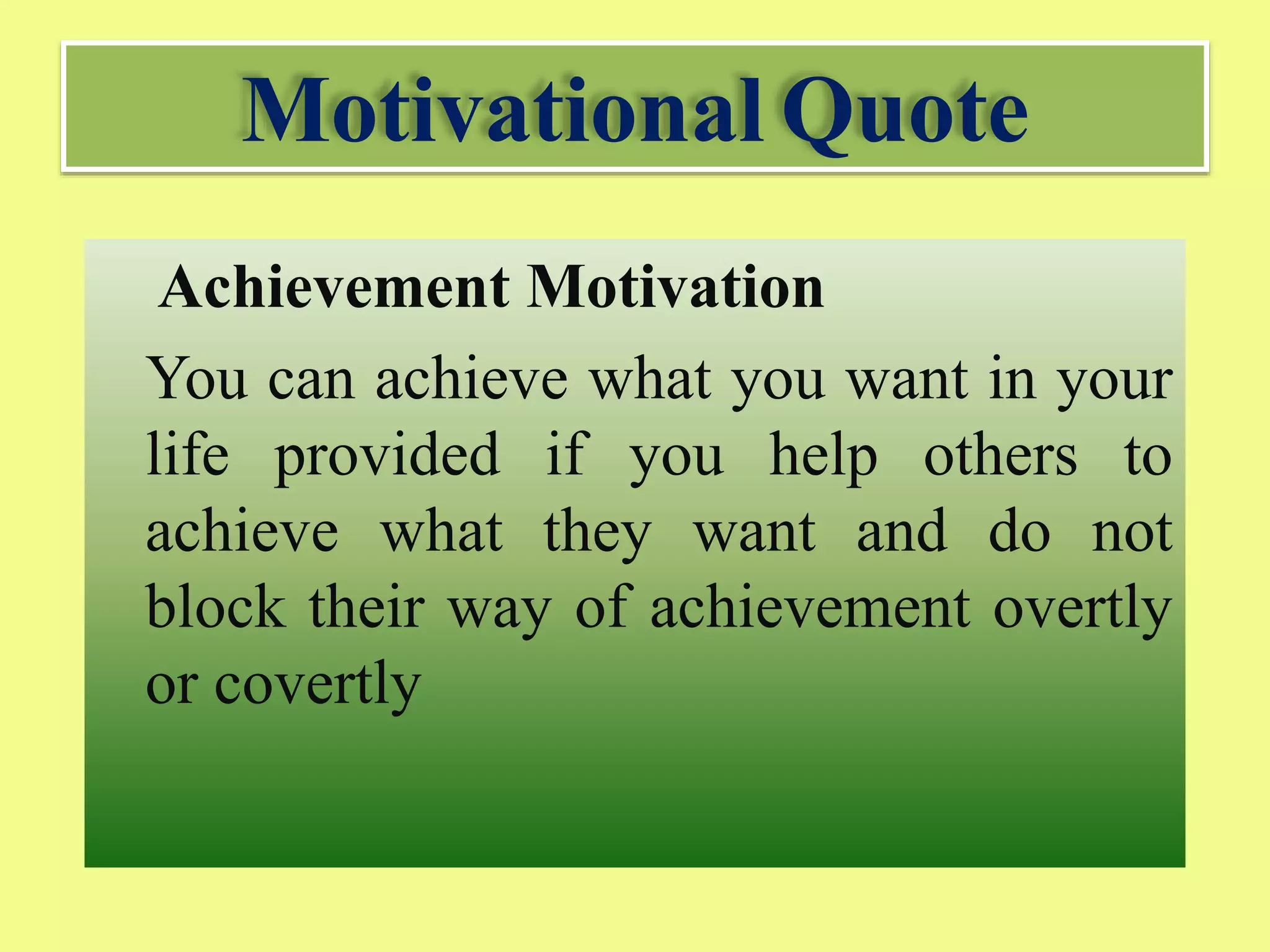 Motivation development | PPTX