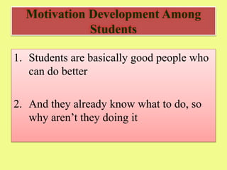 Motivation development | PPTX