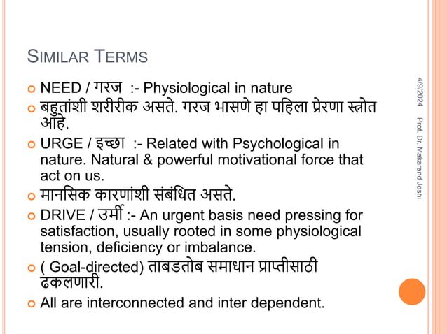 Motivation, Motivational cycle & classification of Motivation | PPT