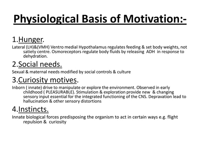 Motivation ,emotion & stress | PPTX
