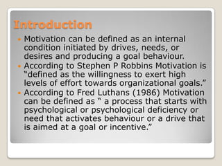 Motivation (final ppt) | PPTX