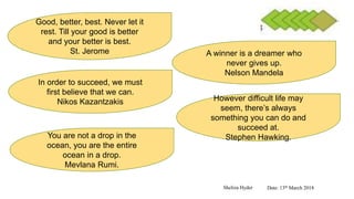 Motivation for learning and classroom management. sheliza hyder | PPT