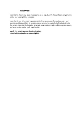 Motivation forprosperity 2022 | PDF