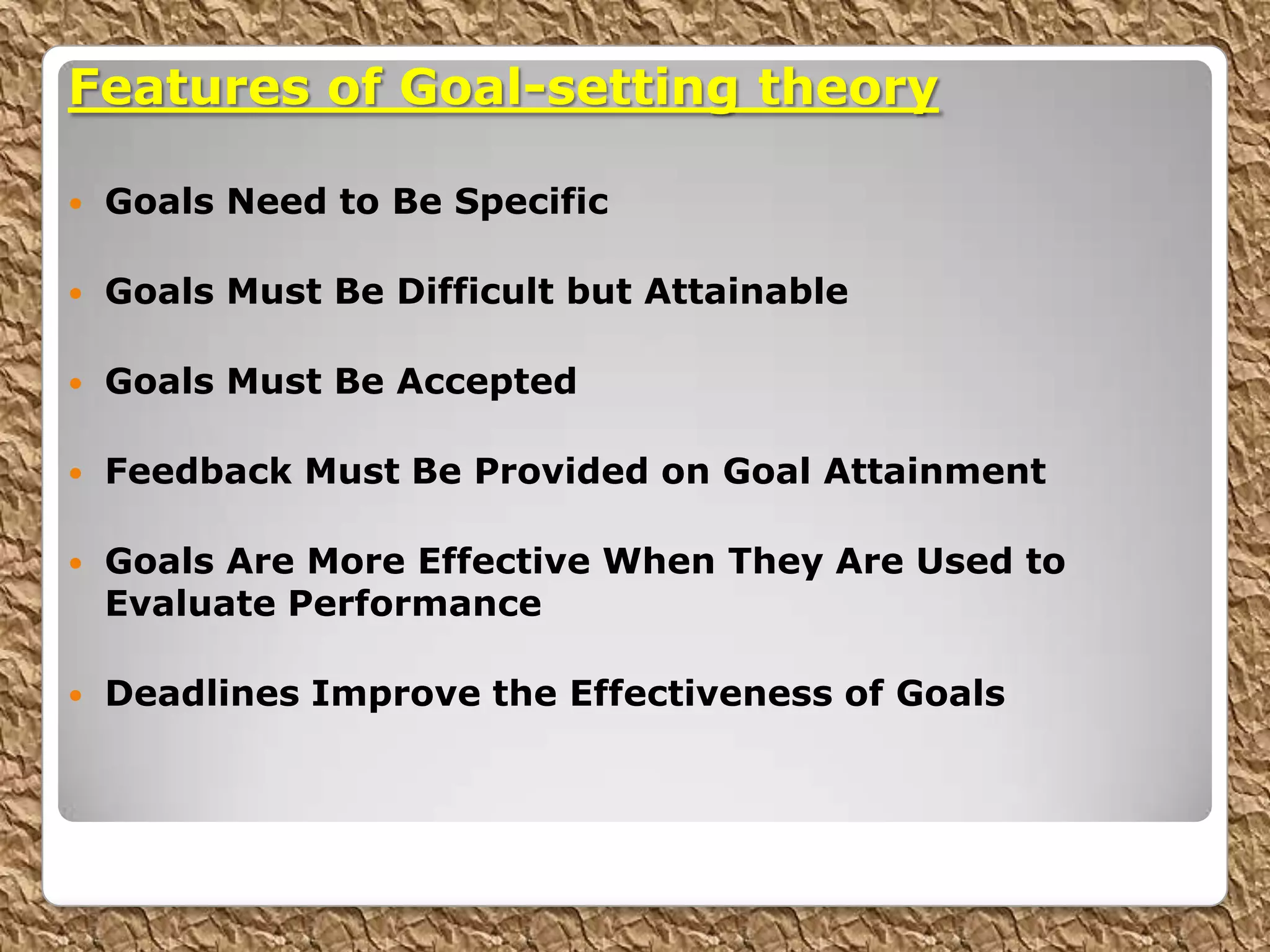 Motivation (goal setting) By IISWBM students | PPT
