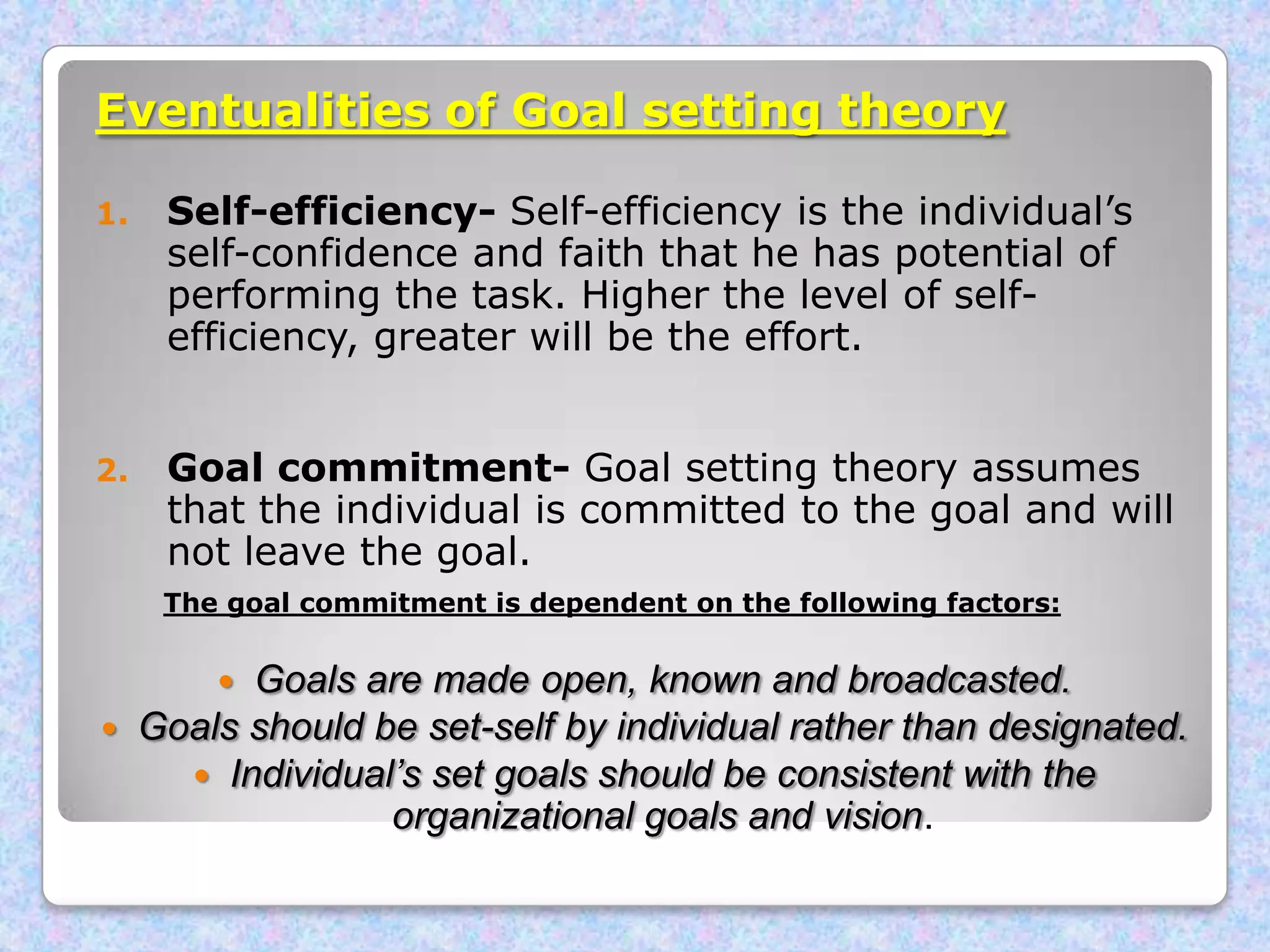 Motivation (goal setting) By IISWBM students | PPTX