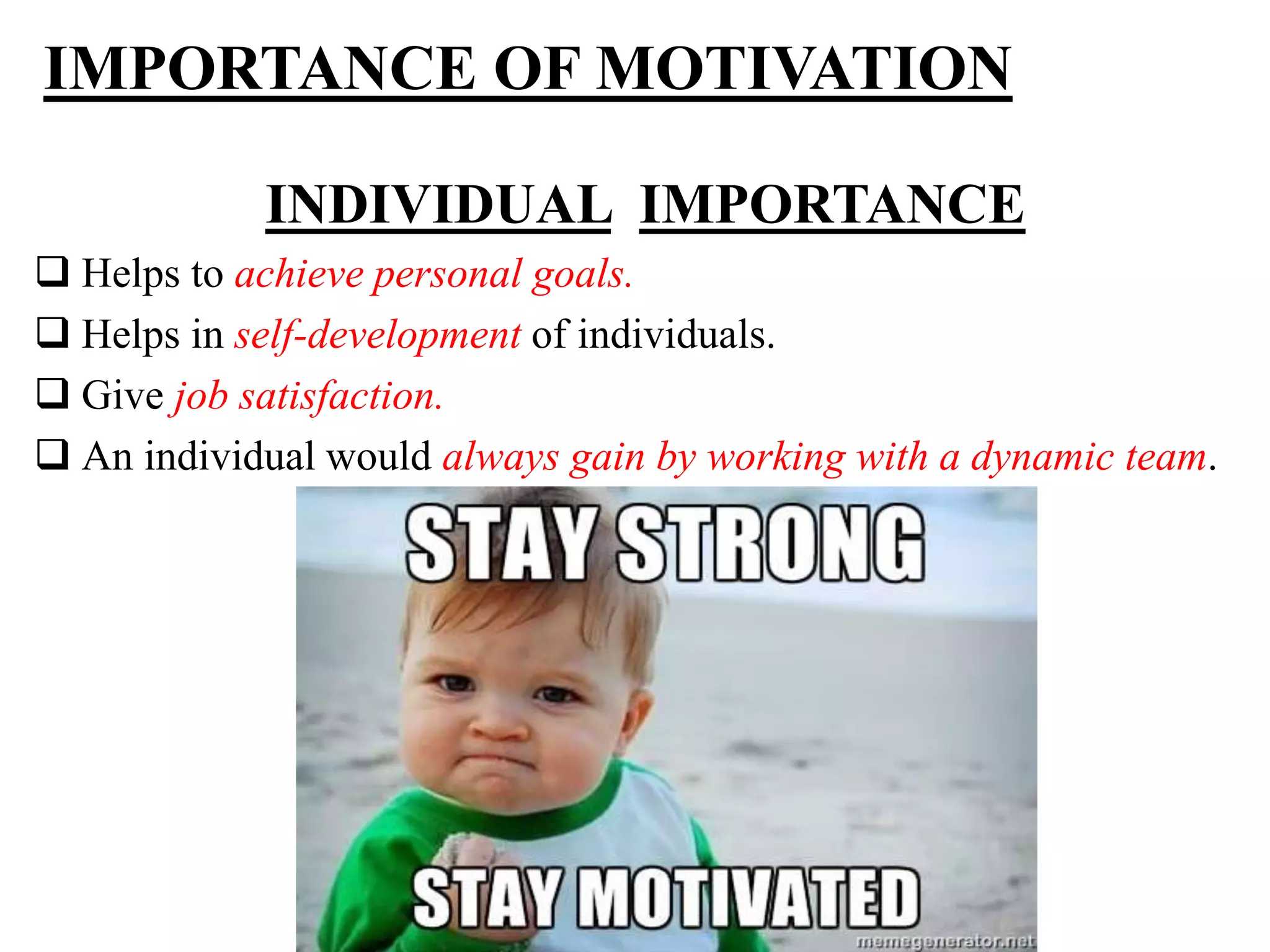 Motivation importance in organization | PPTX