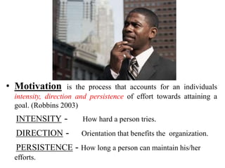 Motivation importance in organization | PPTX